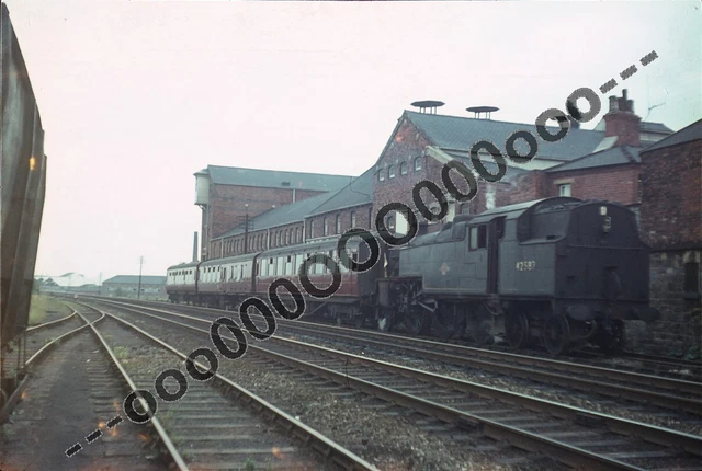 35MM ORIGINAL COLOUR SLIDE OF LMS STANIER 4P AT WORKSOP IN SUMMER 1964 ...
