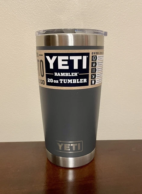 YETI RAMBLER 20OZ Tumbler with Magslider Lid - Charcoal $32.00 - PicClick