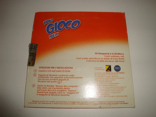GIOCO PC CD-ROM Gli Straspeed e la StraRace - Ferrero 2008 giocabile ...