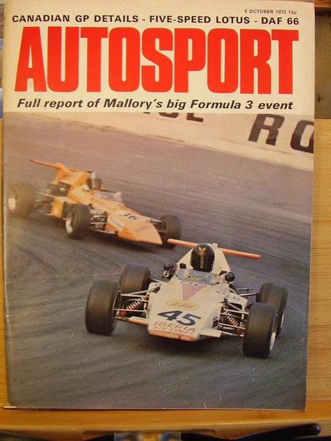 AUTOSPORT CAR AUTO Mag Oct 5Th 1972 Jarama G2 Daf 66 Road Test Ian ...