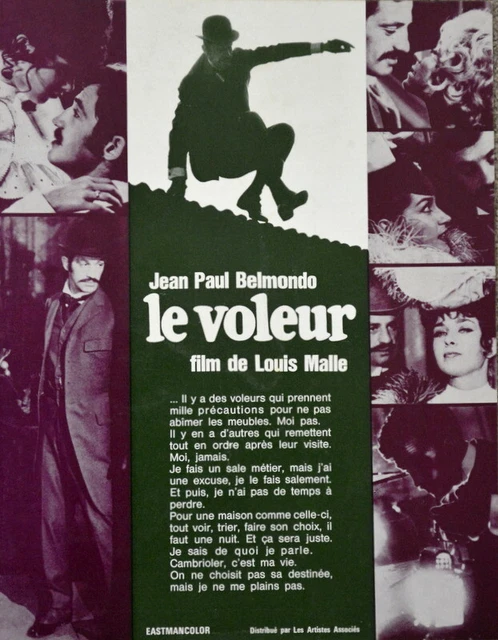 JEAN-PAUL BELMONDO LE VOLEUR Louis Malle 1967 SYNOPSIS 21x27 2p EUR 20 ...