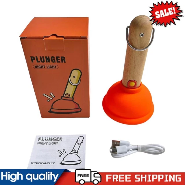 #A MINI PLUNGERS Night Light Rechargeable Cute Toilet Plunger Lamp for ...