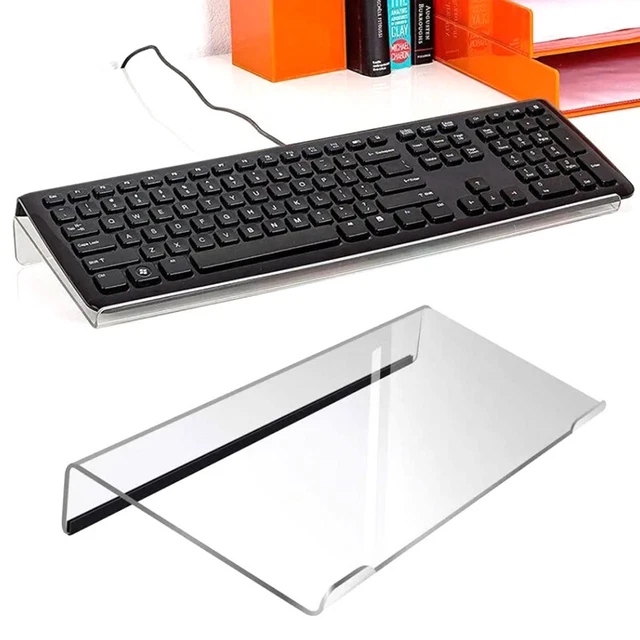 ACRYLIC COMPUTER KEYBOARD Stand 78-Keys Keyboard Riser Lift Tray Non ...
