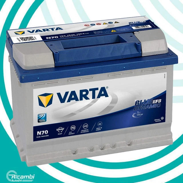 VARTA N70 START&STOP EFB 70AH 760A 278x175x190 570500076 BLUE DYNAMIC ...