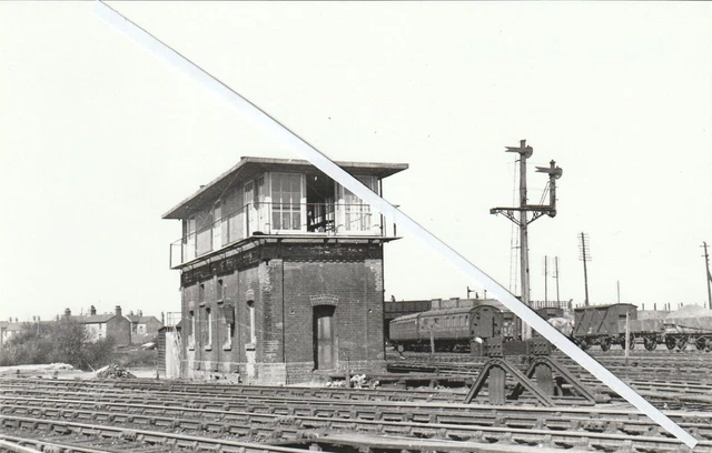 A VIEW OF signal box & railway layout at march in 1946 £1.50 - PicClick UK