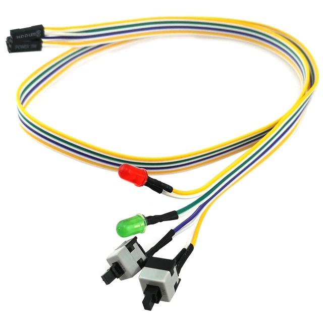 ATX COMPUTER MOTHERBOARD Power Cable Press Switch On Off Reset PC HDD ...