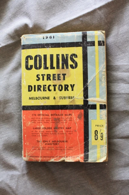 VINTAGE COLLINS STREET Directory ( fold out map) - Melbourne and ...