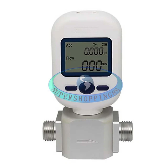 NEW PROFESSIONAL 200L/MIN Digital Protable Gas Air Nitrogen Oxygen Flow Meter £194.48 - PicClick UK