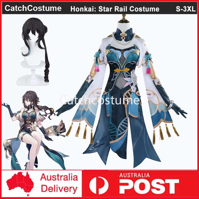 HONKAI STAR RAIL HSR RUAN MEI Cosplay Costume Wig Full Set Party Fancy ...