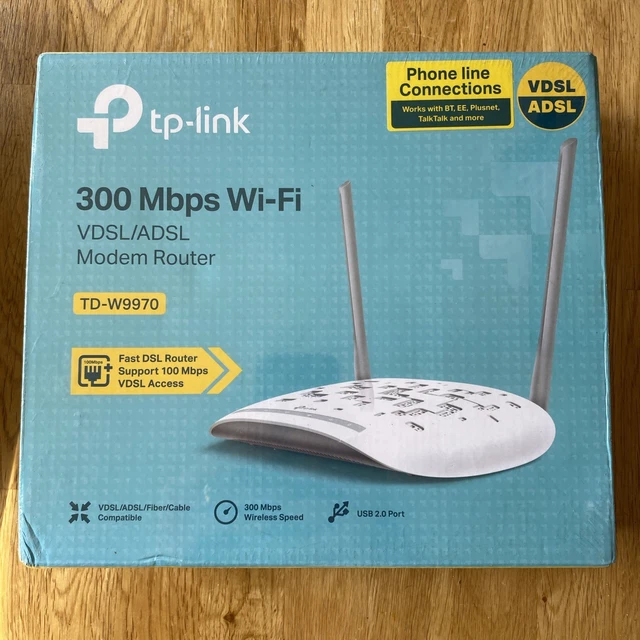 TP-LINK TD-W9970 300Mbps Wireless Modem Router - White £14.99 - PicClick UK