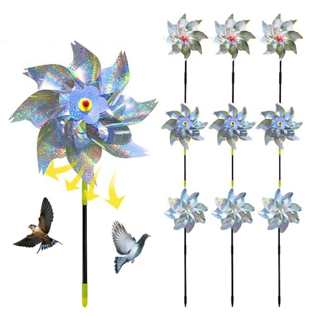 3-9X BIRD REPELLENT Reflective Bird Scarer Windmill High Reflection ...