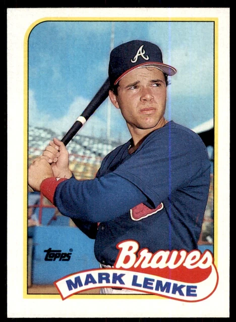 1989 TOPPS CARTE de baseball Mark Lemke recrue Atlanta Braves #327 EUR ...