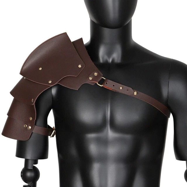 MEDIEVALE RIVETTO PELLE Spalla Armor Gladiatore Samurai Gotico Cosplay ...