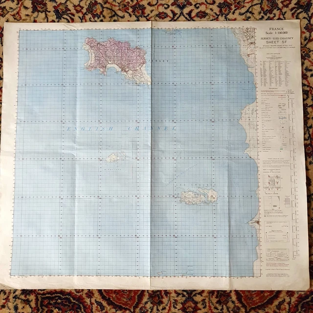 WW2 D/DAY MAP Of Jersey-Iles Chausey Channel Islands Original British ...