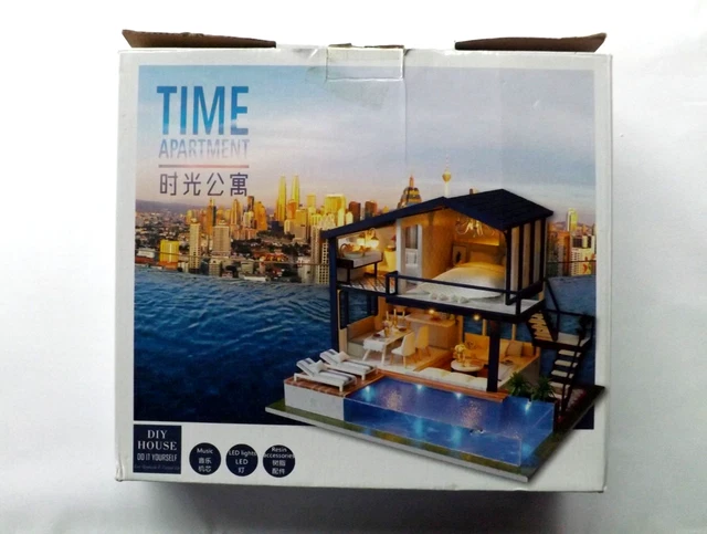 TIME APARTMENT Kit Dollhouse Miniature for Apartment Furniture Adults £ ...