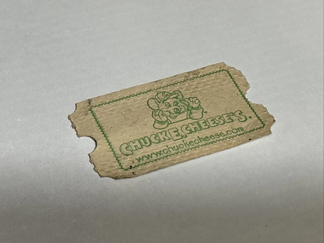 VINTAGE CHUCK E Cheese Collectible Arcade Ticket Rare £3.25 - PicClick UK