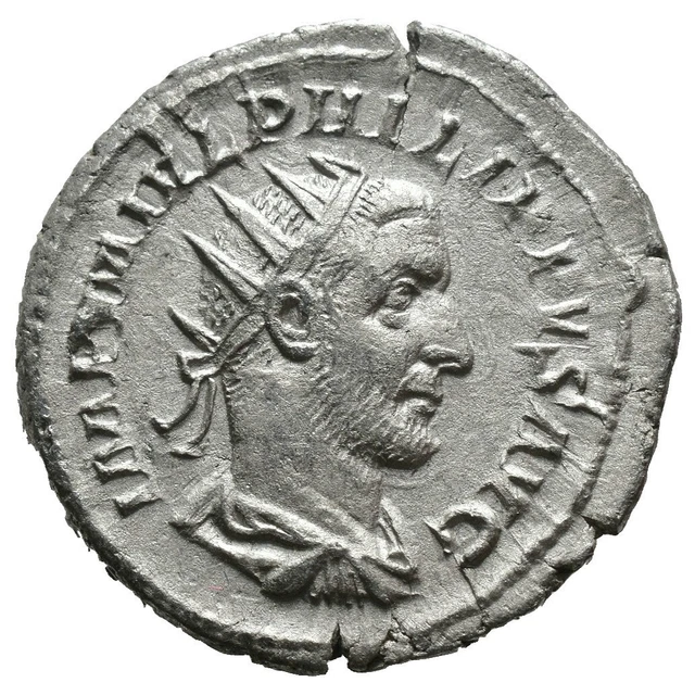 MONNAIE ROMAINE PHILIPPE Ier L'ARABE Antoninien RIC.41 billon revers ...