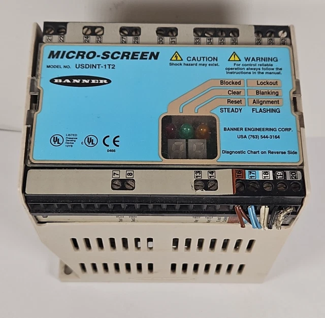 BANNER ENGINEERING MICRO-SCREEN USDINT-1T2 Block Module Unit Curtain ...