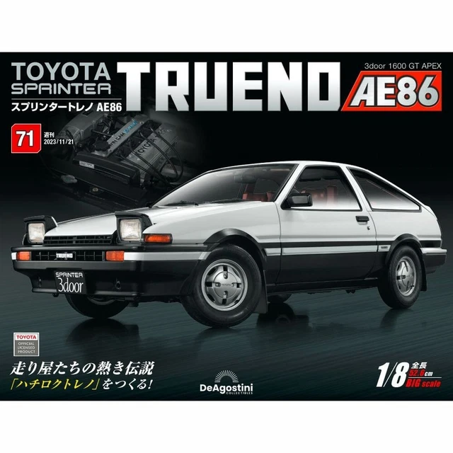 DEAGOSTINI WEEKLY TOYOTA SPRINTER TRUENO AE86 1/8 Scale No.70 to 79 set ...