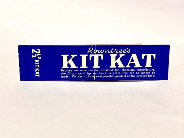 VINTAGE WW2 ROWNTREES Kit Kat Kitkat Chocolate Sweet Wrapper 1940 ...