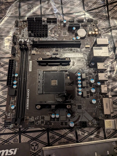 MSI A320M-A PRO AMD AM4 MOTHERBOARD with back plate Used Working ...