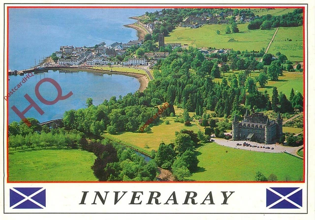 POSTCARD::INVERARAY AND INVERARAY Castle, on the Banks of Loch Fyne ...