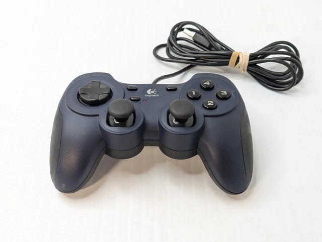 LOGITECH DUAL ACTION Gamepad Controller PC G-UF13A Navy Blue TESTED ...