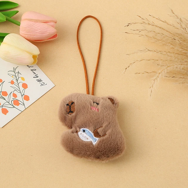 CAPIBARA NAME STICKER Pendant Capybara Plush Doll Lanyard Luggage Tag ...