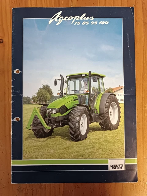 PROSPEKT DEUTZ FAHR Agroplus 75 85 95 100 Traktor Zeitschrift Schlepper Q EUR 9,00 - PicClick DE