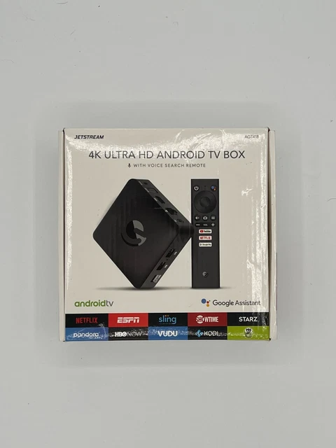 JETSTREAM 4K ULTRA HD Android TV Box With Voice Search Remote - AGT418 ...