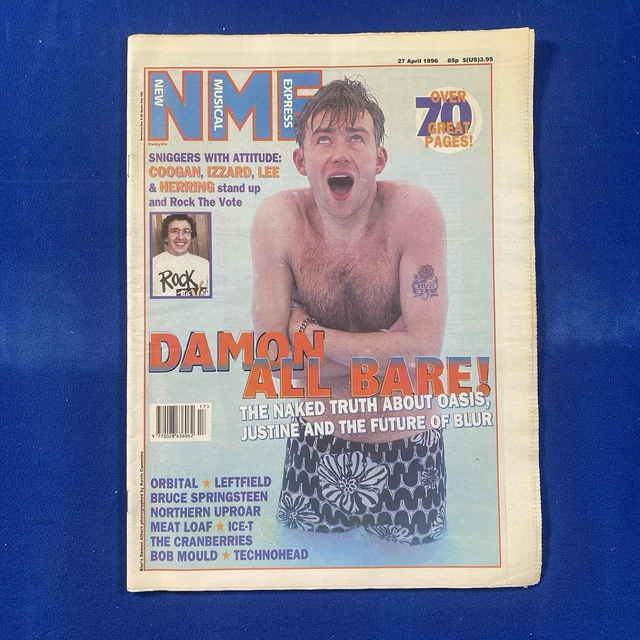 NME 27 APRIL 1996 DAMON ALL BARE! THE NAKED TRUTH ABOUT OASIS… £9.95 ...