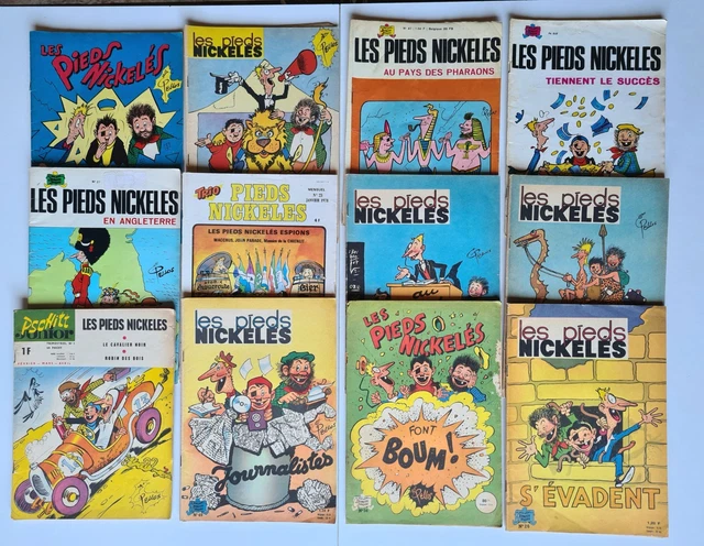 LOT DE 12 anciennes BD Les Pieds Nickelés années 60-70 albums jeunesse joyeuse. EUR 65,00 ...
