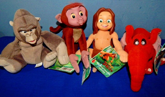 DISNEY TARZAN VARIOUS Soft Plush Beanie Toys - Vintage 1999 - Please ...