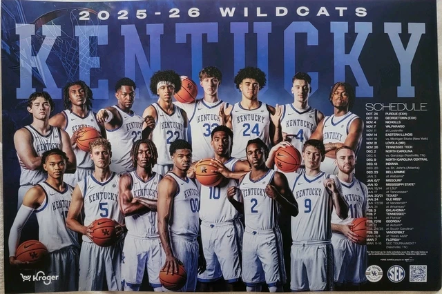 UNIVERSITY OF KENTUCKY Wildcats 2025-26 Men's Basketball Schedule ...