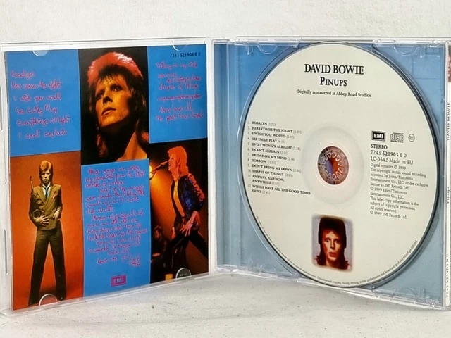 DAVID BOWIE PINUPS CD 1973 Covers Album Sorrow Friday On My Mind See ...