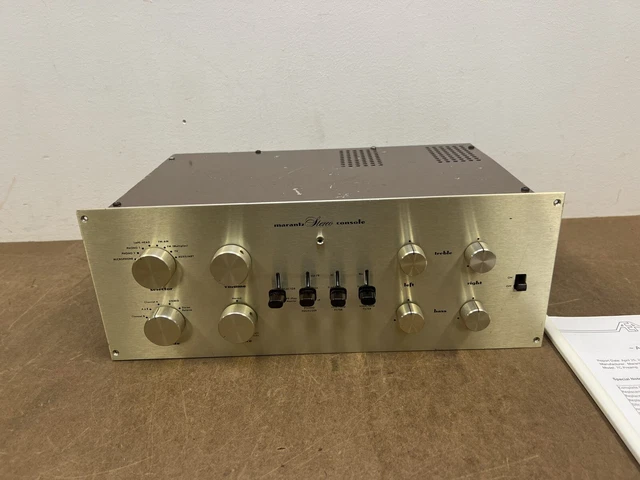 VINTAGE MARANTZ MODEL 7C Tube Stereo Console Preamplifier 7 preamp 50s ...