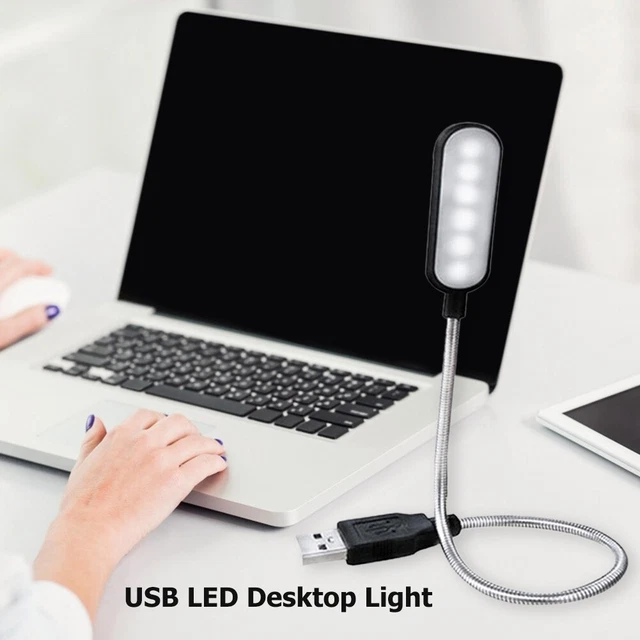 USB LED DESKTOP Light Portable Study Book Table Lamp Night Light Warm White £4.43 - PicClick UK