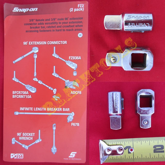 new-snap-on-3-8-drive-extension-connector-2-pcs-set-fz2-including