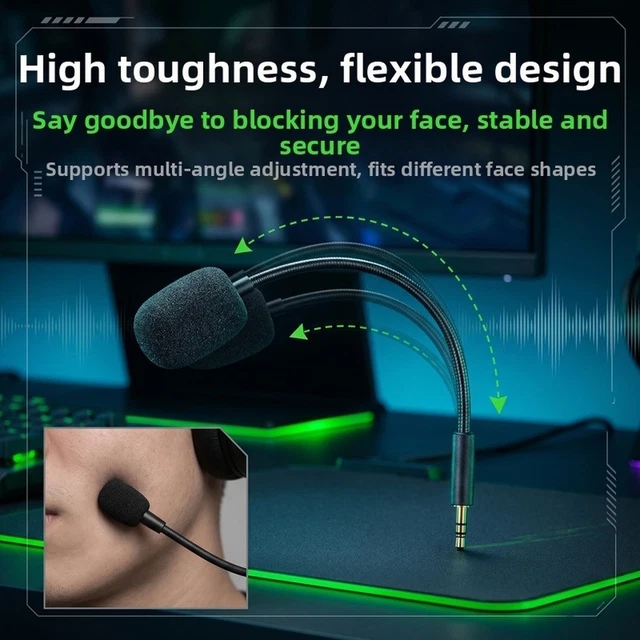 AUSLEGER MIKROFON FÜR Razer Pro - abnehmbares Design passt sicher und ...