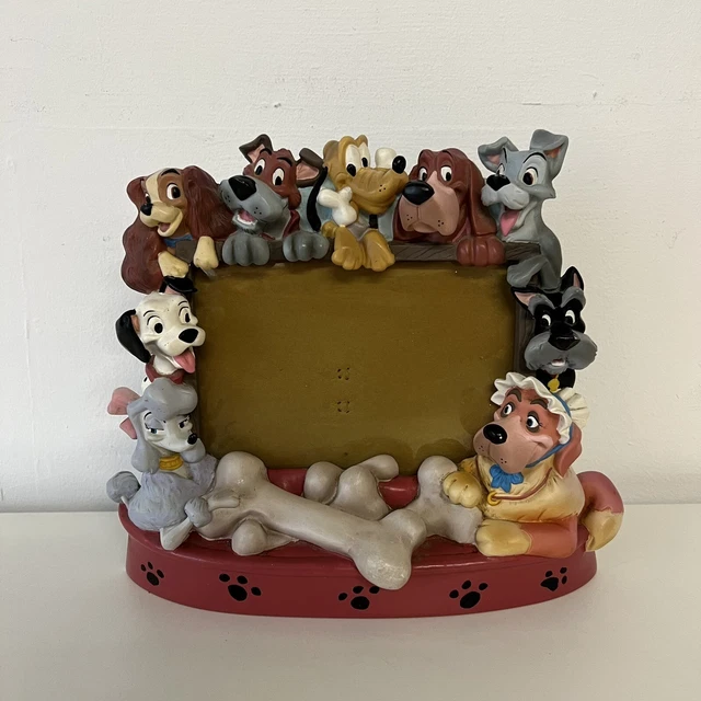 WALT DISNEY DOGS picture frame vintage 3D- Rare- Lady, Tramp, Pluto ...