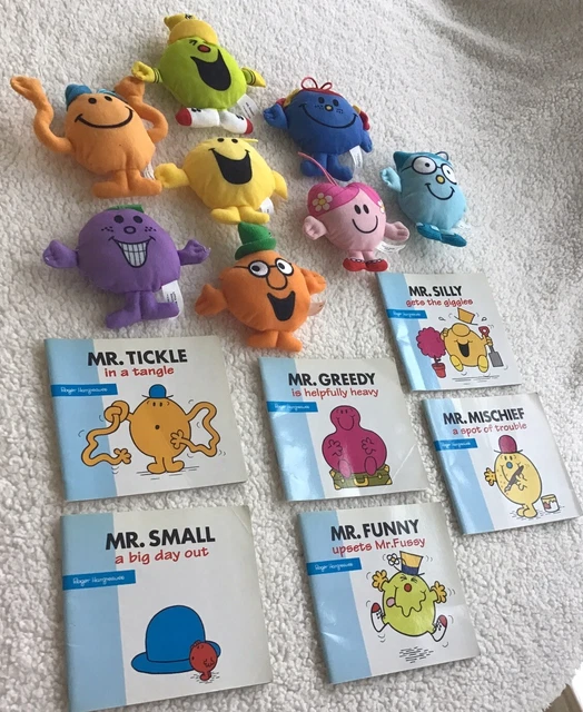 MCDONALD’S 8 MR Men & Little Miss Plush 2021/24 Soft Toy Bundle + 6 P/B ...