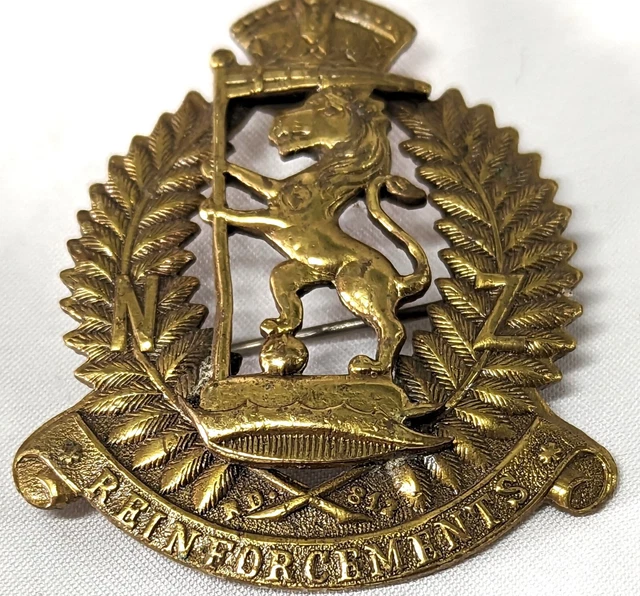 WW1 NEW ZEALAND Army Rifle Brigade Reinforcements uniform cap badge £50 ...