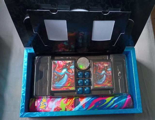 POKÉMON MEGA CHARIZARD X Ultra Premium Collection Playmat, Coin, Dice ...