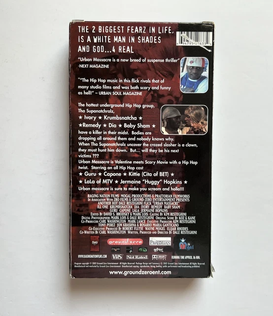 URBAN MASSACRE VHS - Indie Rapper Tape - Hip Hop - Horror Suspense ...