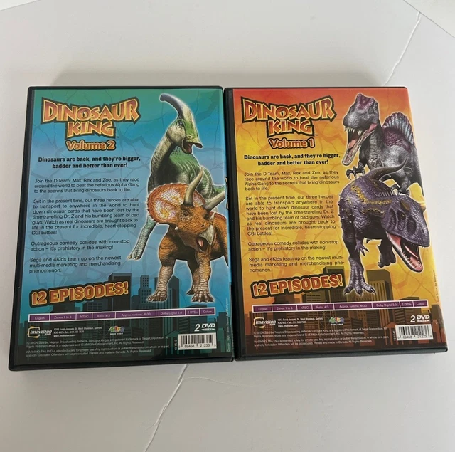DINOSAUR KING: RARE Anime Series Volume 1 And Volume 2 DVD Tested With ...