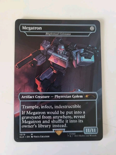 MEGATRON / BLIGHTSTEEL Colossus Borderless FOIL Secret L'Air NM English ...