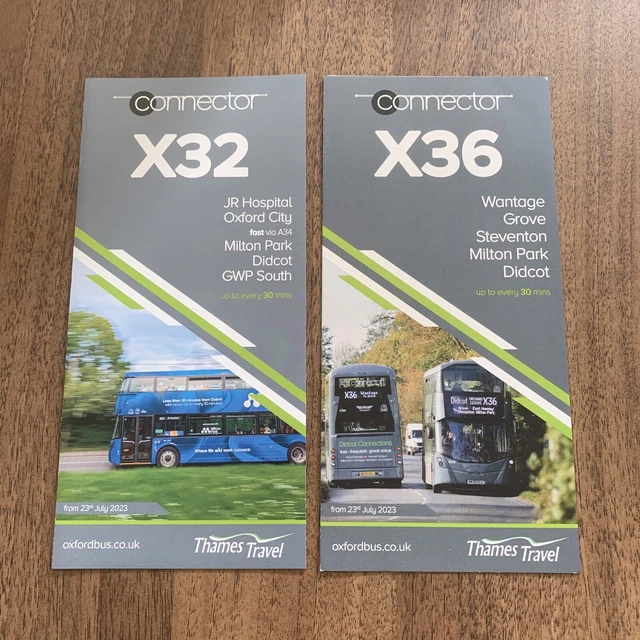 THAMES TRAVEL: 2 x bus timetable leaflets for connector routes: Jly ...