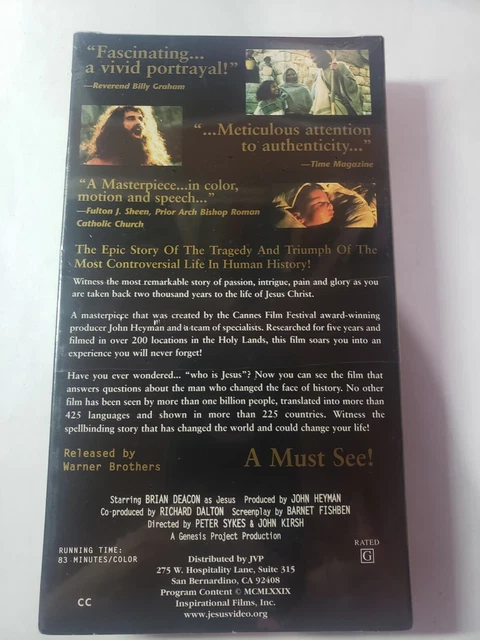 JESUS - VHS Video Cassette Tape - Biblical Biography of our Lord and ...