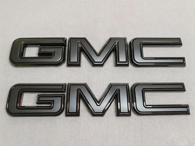 NEW FRONT & Rear Emblem Black kit For 2019 - 2026 GMC Sierra 1500 ...