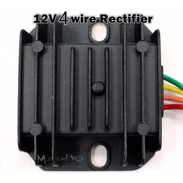 4 PIN MOTORCYCLE Rectifier Voltage Regulator 150cc-250cc Dirt Quad ...